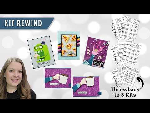 Four Cards with 3 Interactive Elements and Lots of Techniques
