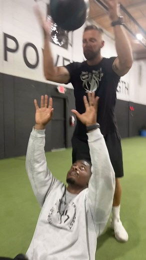 Athletes: Try this to ab workout to finish out your session. - Seated MB Rotations - 3 x 8 each side Seated MB Overhead Toss - 3 x 8 each side - Seated on the ground with knees bent and heels on ground. Keep your trunk extended, think long torso and slightly lean back. Have a partner toss a 10-20 lb med ball each side. Decel the ball to the ground then toss back. Immediately after finish by having partner drop the ball directly overhead and rebound the ball back up to him. Avoid flexing the trun