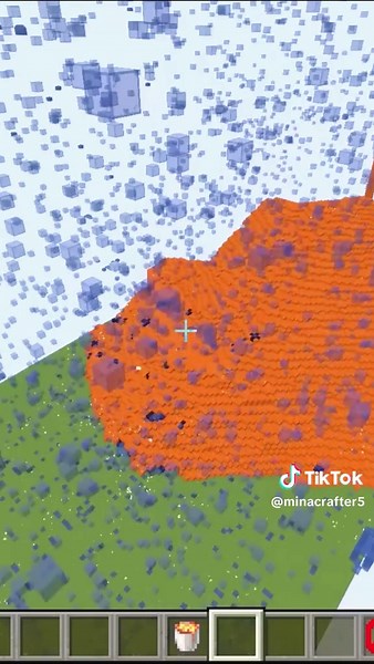 #minecraft Endlessly flowing lava vs. a huge stream of water Element X part two