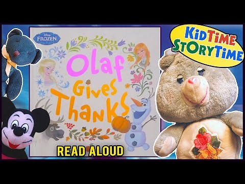 OLAF GIVES THANKS - a Disney Frozen Thanksgiving Book for Kids