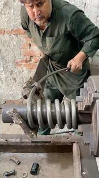 How a 12mm Rod Becomes a Vehicle Spring on a Lathe #springmanufacturing​ making