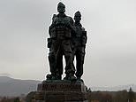 Commando memorial in Scotland on Remembrance Sunday