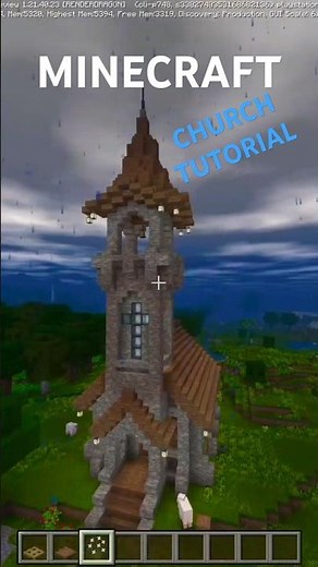 MINECRAFT: Medieval Church Tutorial.See video.