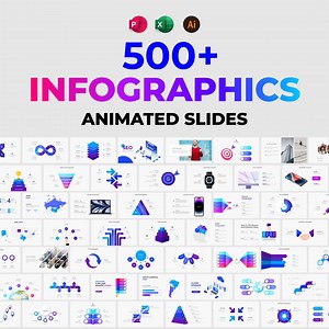 500 Powerpoint Templates Bundle | Animated Infographics and Excel Data Charts | Editable Slides for Pitch Deck or Social Media Presentation - Etsy
