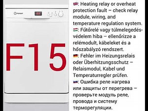 🔧 Indesit Dishwasher Error F15 – How to Fix | Heating Relay Fault or Overheat Protection| Help4Error
