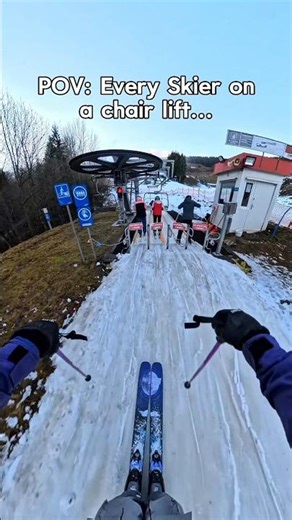 Every Skier does it on a Chair Lift 😅 #ski #skiing #snowboarding
