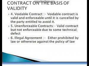 Classification of contract