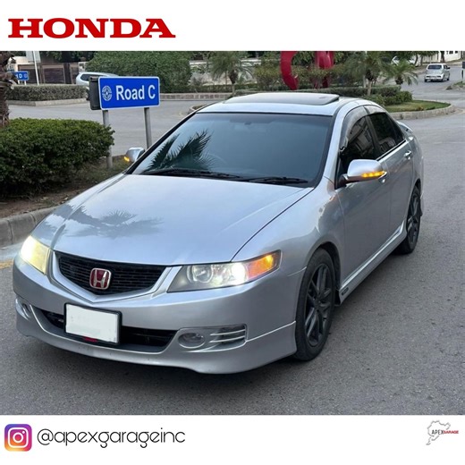 Drive Club ⛽ on Instagram: "Honda Accord CL7 Sunroof with a-lot of rare parts Outer Repainted by 7 brothers - all seals, airbags, and inner paint okay Complete Type S Converted Facelift Type S Front Bumper & Grill Facelift Type S Rear Bumper Euro R Rims with 80-90 percent tyre life Type S gear shifter Euro R clock Dual Exhaust Setup Modulo Side Skirts CP5 Steering with paddle shifters Cruise Control Original Honda Navigation 260 Meter OEM window visors Etc Engine, Gear, Suspension 100 percent ok