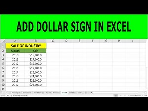 How to Add the Dollar Sign ($) in Excel
