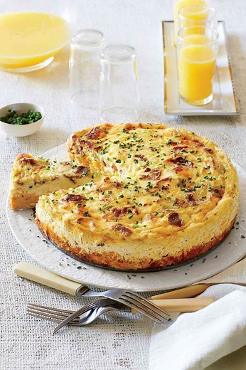 Bacon-and-Cheddar Grits Quiche Recipe