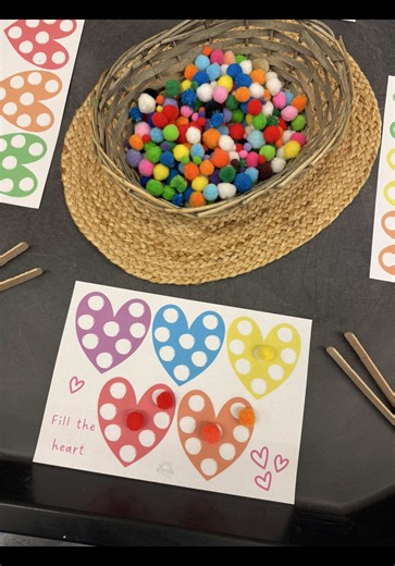 Fill the Hearts 🩷❤️🧡💛💚🩵💜 Template available to download from my tes store link in bio. #valentine #fypシ゚ #teacher #teachersoftiktok #tufftray