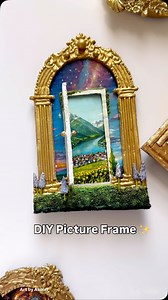 708K views · 20K reactions | DIY How to make a picture frame Used supplies : Used supplies : Multi purpose Glue or PVA glue Gluegun Cardboard Beads (1 tea bag) tea leaves Metallic gold Acrylic paint Clear nail polish Watercolor (white acrylic paint ) 3 Toothpicks Scalper Scissors Ruler Pencil #diy #pictureframe #diyprojects #handmadeframe #cardboard #craft #diyframe | ArtbyAsolat | Facebook