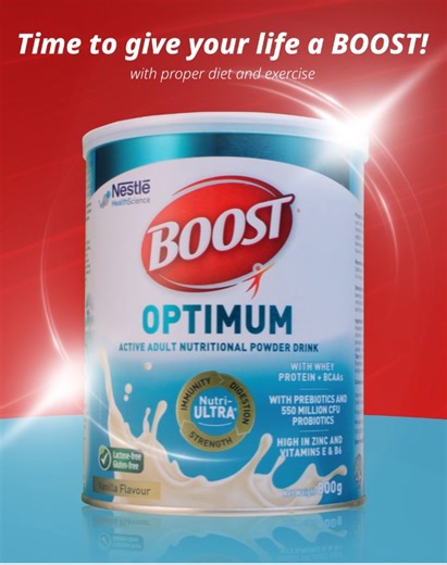 71 reactions · 16 shares | NESTLÉ BOOST has a combination of prebiotics, probiotics, high-quality protein, plus essential vitamins and minerals your body needs. Time to give your life a boost! With proper diet and exercise #TimeToGiveYourLifeABOOST #NESTLÉBOOSTPH ASC REFERENCE CODE: N0198P042425N | Nestlé Boost PH | Facebook