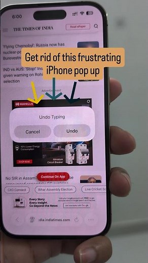 iPhone📱Remove THIS 'Undo Typing' Pop-Up #iphonetips one