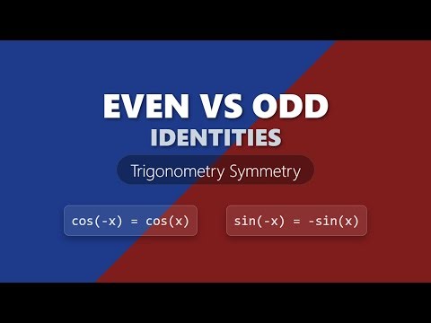 Even-Odd Identities: Symmetry in Trigonometry Explained