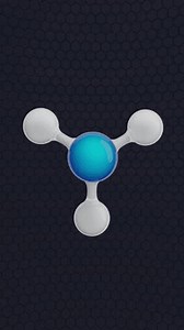 Molécula: amoníaco. Modelo de estructura química: Bola y palo. Fórmula molecular: NH3. Aislado en un fondo oscuro. Vertical Video de bucle sin fisuras. Renderizado 3D.