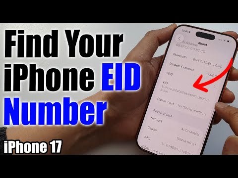 How to Find EID Number on iPhone 17/17 Pro Max