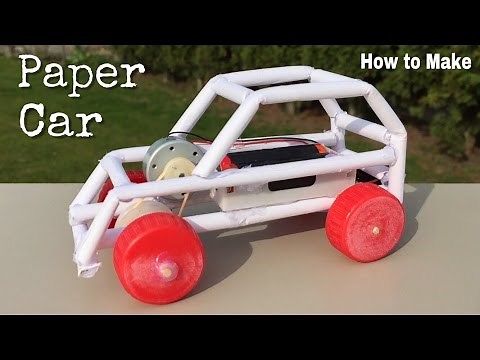 How to Make a Paper Car - Electric Powered Car - Easy to Build - Tutorial