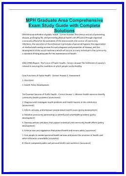 MPH Graduate Area Comprehensive Exam Study Guide with Complete Solutions701 636x882