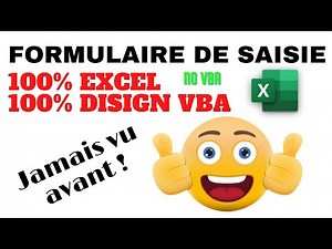 EXCEL - formulaire de saisie sans userform et sans vba dans Excel !