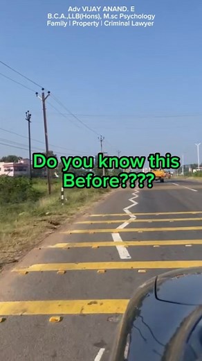 Zig zag line on the side of the road indicates that there is zebra crossing or pedestrian crossing ahead . . . . . #tamil #chennai #law #lawyer #advocate | Adv Vijay Anand