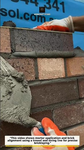 Precision Bricklaying Technique with Mortar | Pro Masonry Skill #brickwork #masonry #tools