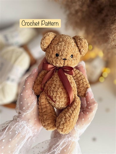 Crochet Pattern Teddy Bear Plush, Amigurumi Bear Pattern, Teddy Bear Easy Pattern, Little Crochet Bear, Cute Stuffed Animals, PDF ENG, - Etsy