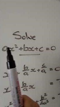 How to solve the general quadratic equation ax²+bx+c=0 by completing the square