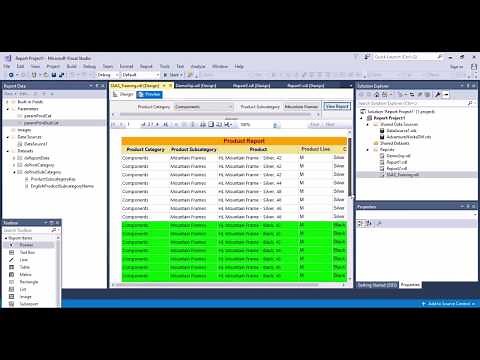 SSRS Tutorial - Highlighting cells - Conditional Formatting