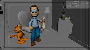 The garfield show - S02E18 - The production team accidentally inserted an unrendered scene.