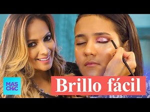 Maquillaje para principiantes: Sombras con Brillo FÁCIL | Aprende a Maquillarte | Más Chic