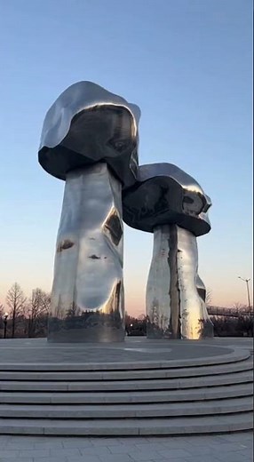 Large Stainless Steel Stone Sculpture | Public Art & Outdoor Installation