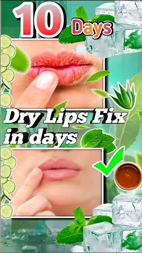"Dry, chapped lips? 💋 Try this simply steps
