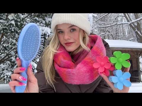 ASMR Giving You Tingles In A Snowstorm ☃️💗 (neighbourhood gossip, snow mukbang, trigger assortment)