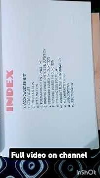 Class 12 physics investigatory project on p-n junction diode ///full video on channel