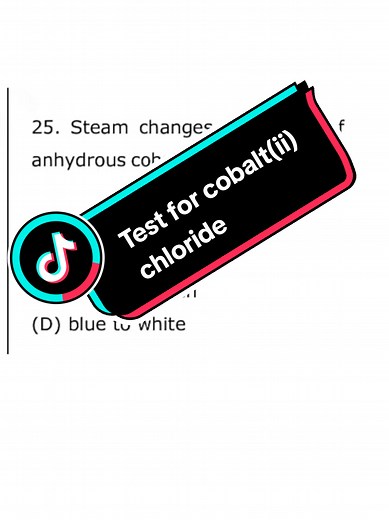 Cobalt(II) Chloride Test: JAMB & WAEC Question Insights