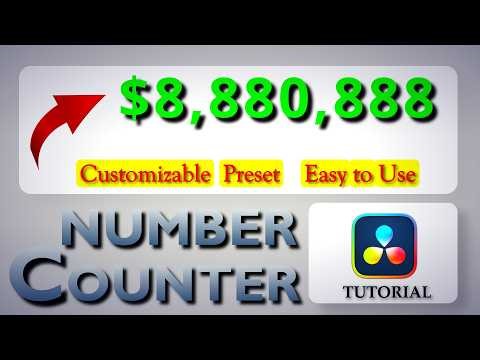 HOW TO MAKE NUMBER COUNTING EFFECT - Davinci resolve Turorial
