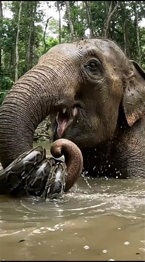 DANGER! MASSIVE Python🐍 Attacks 🐘Elephant: The Rescue 100% SUCCESSFUL ✅ #shorts