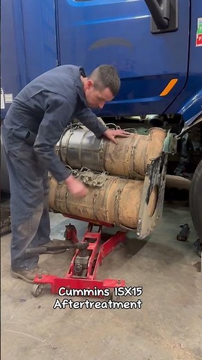 Installing aftertreatment system to Cummins ISX15 #cummins #dpf #dpfcleaning
