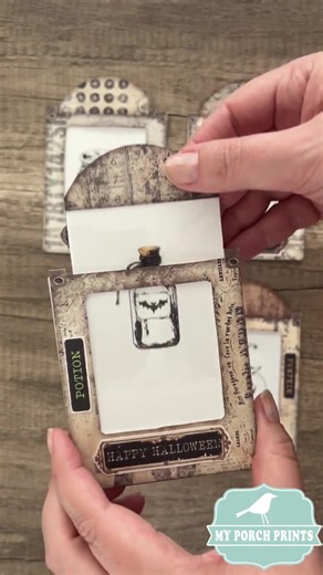 🎃Many of our Halloween kits are on sale! Including these fun color-changing Magic Slider Cards! https://myporchprints.etsy.com/?ref=seller-platform-mcnav&search_query=halloween | Junk Journal Ideas: My Porch Prints