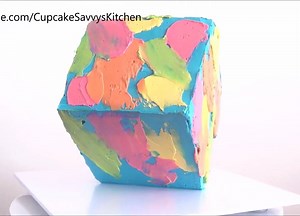 399K views · 2.7K reactions | Gravity Defying Balancing Cube Cake By: Cupcake Savvy | MetDaan Cakes | Facebook