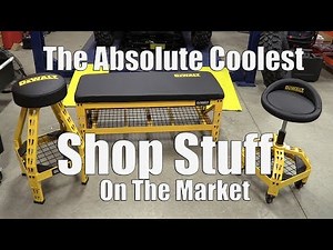 Awesome DEWALT Shop Swag | Garage Bench & Workshop Stool