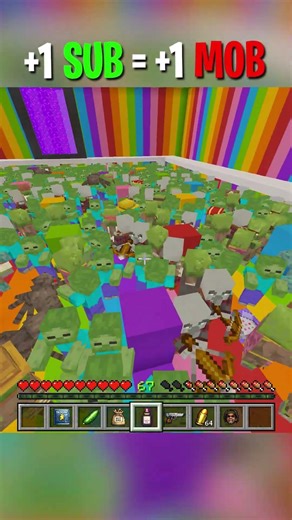 5300 SUBS = 5300 MOBS! (Minecraft Mob Pit) #shorts