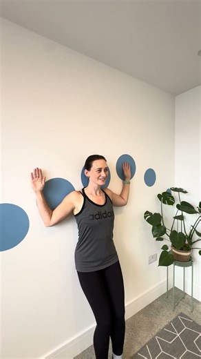 Wall angels with Heidi the Sports & Soft Tissue Therapist