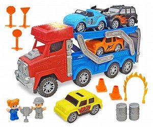 Kid Connection Jumbo Ramp Hauler Play Set, 16 Pieces