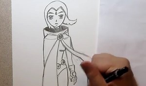 How to draw Raven from Teen Titans - Easy Step By Step