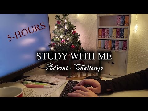 5-HOUR STUDY WITH ME 🎄Study until Christmas Challenge | 5th of December