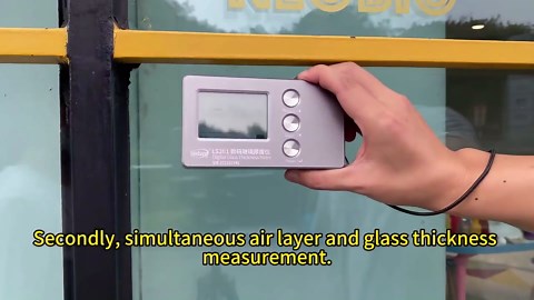 LS201 Digital Hollow Glass Thickness Meter Gauge Double Triple Glazing Measuring Tool Laser Window Glass Thickness Meter