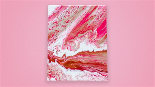 Gorgeous Cotton Candy Pink Acrylic Open Cup Pour