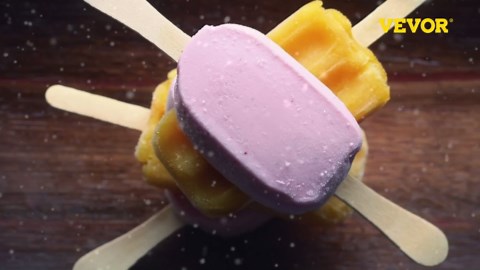 VEVOR Commercial Popsicle Machine, 4 Mould Set - 120 PCS Ice Pops Making Machine, Stainless Steel Commercial Ice Lolly Maker, Ice Sticks Popsicle Machine for Bar, Cafes, Milktea Store (30PCS / Mould S